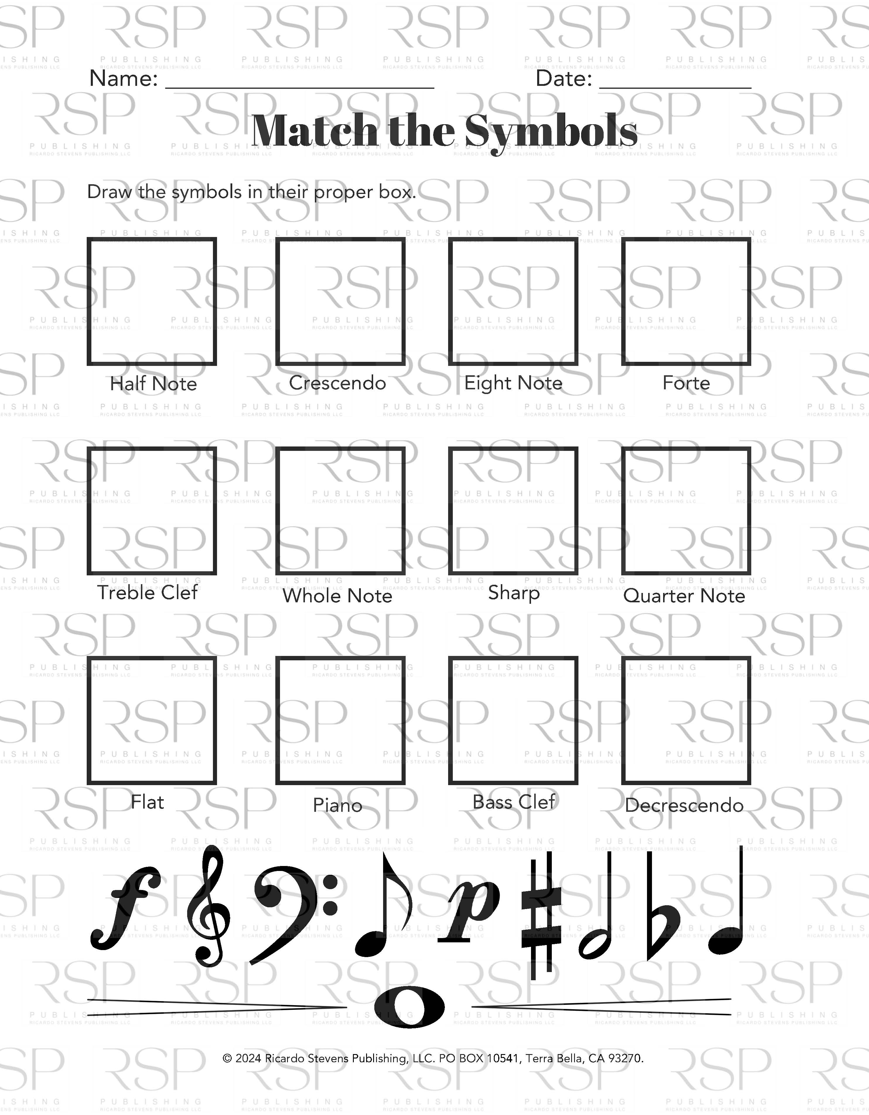 Match the Symbols – Ricardo Stevens Music